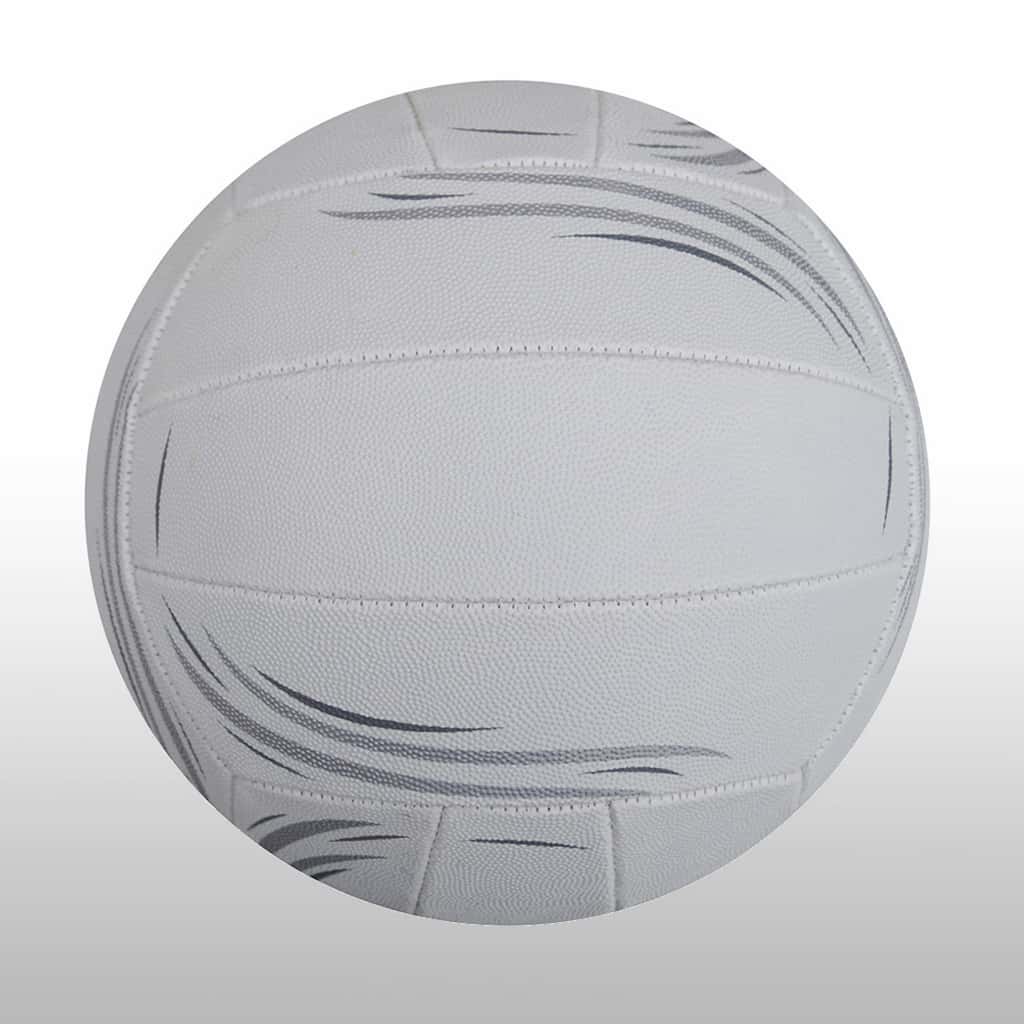 Netball – White, Silver & Grey, Size 5 – #brandwithus